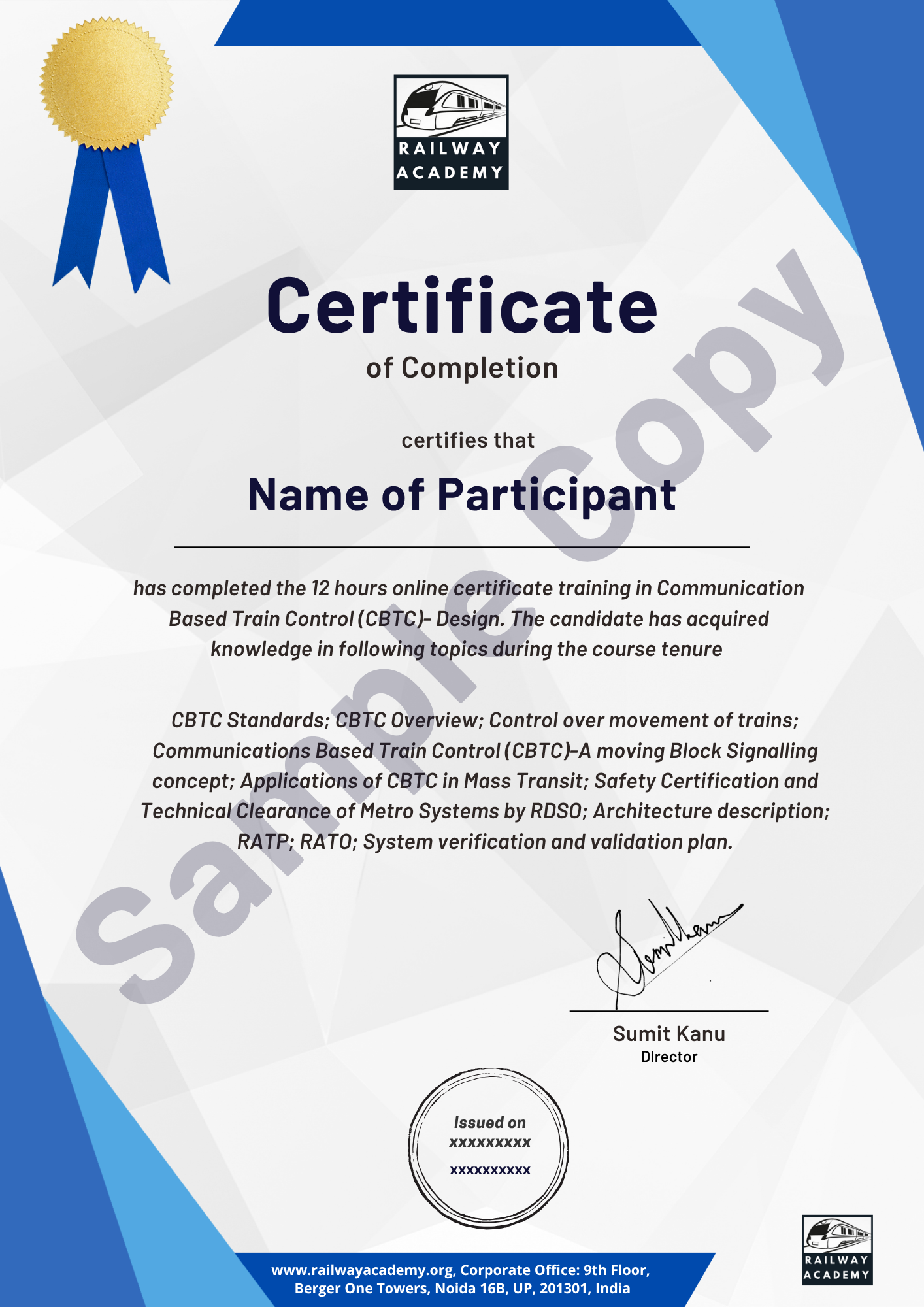 12 hrs Online Certificate Course on Communication Based Train Control (CBTC) – railwayacademy