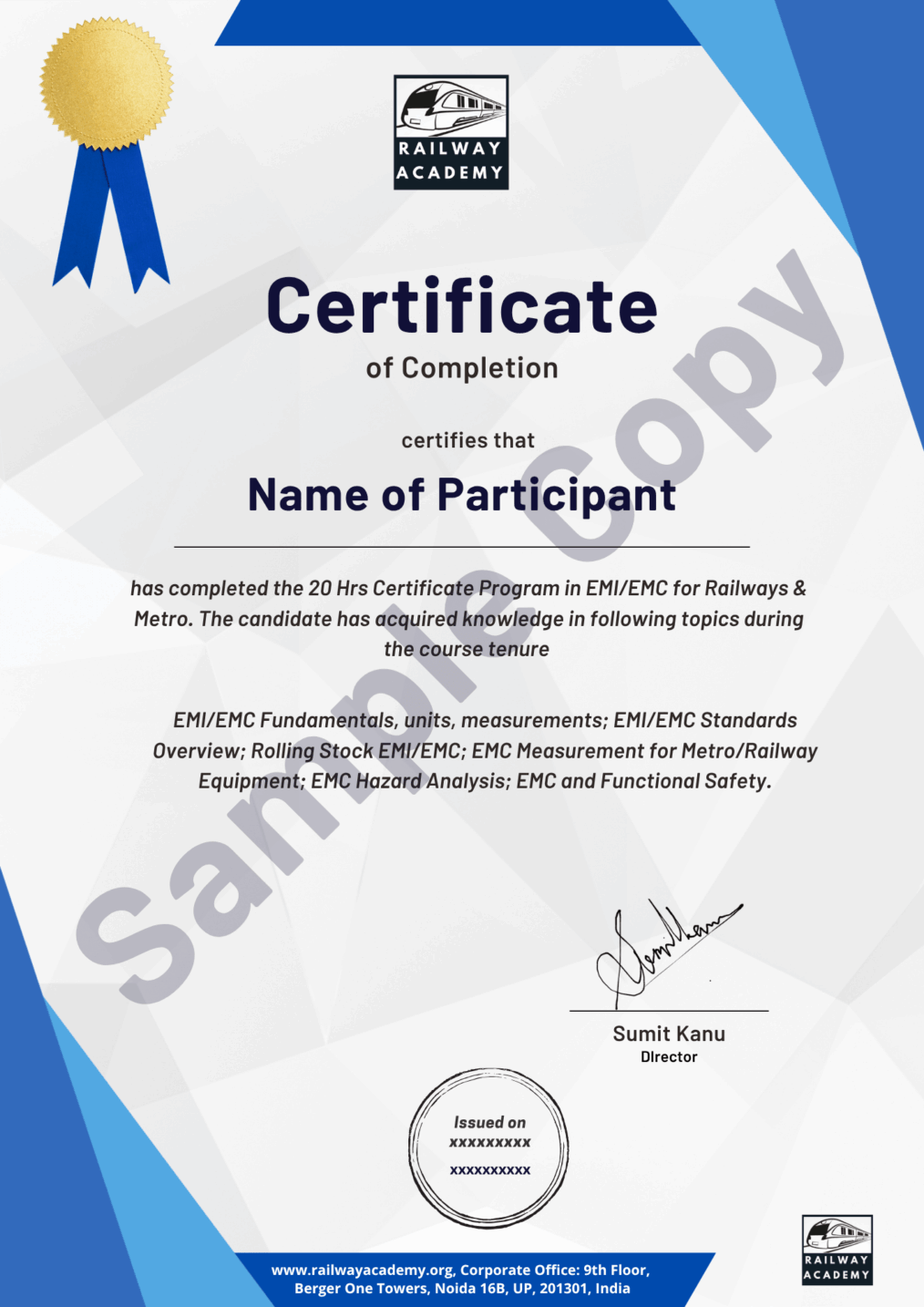 20 hrs Online Certificate Course on EMI/EMC for Railways & Metro ...
