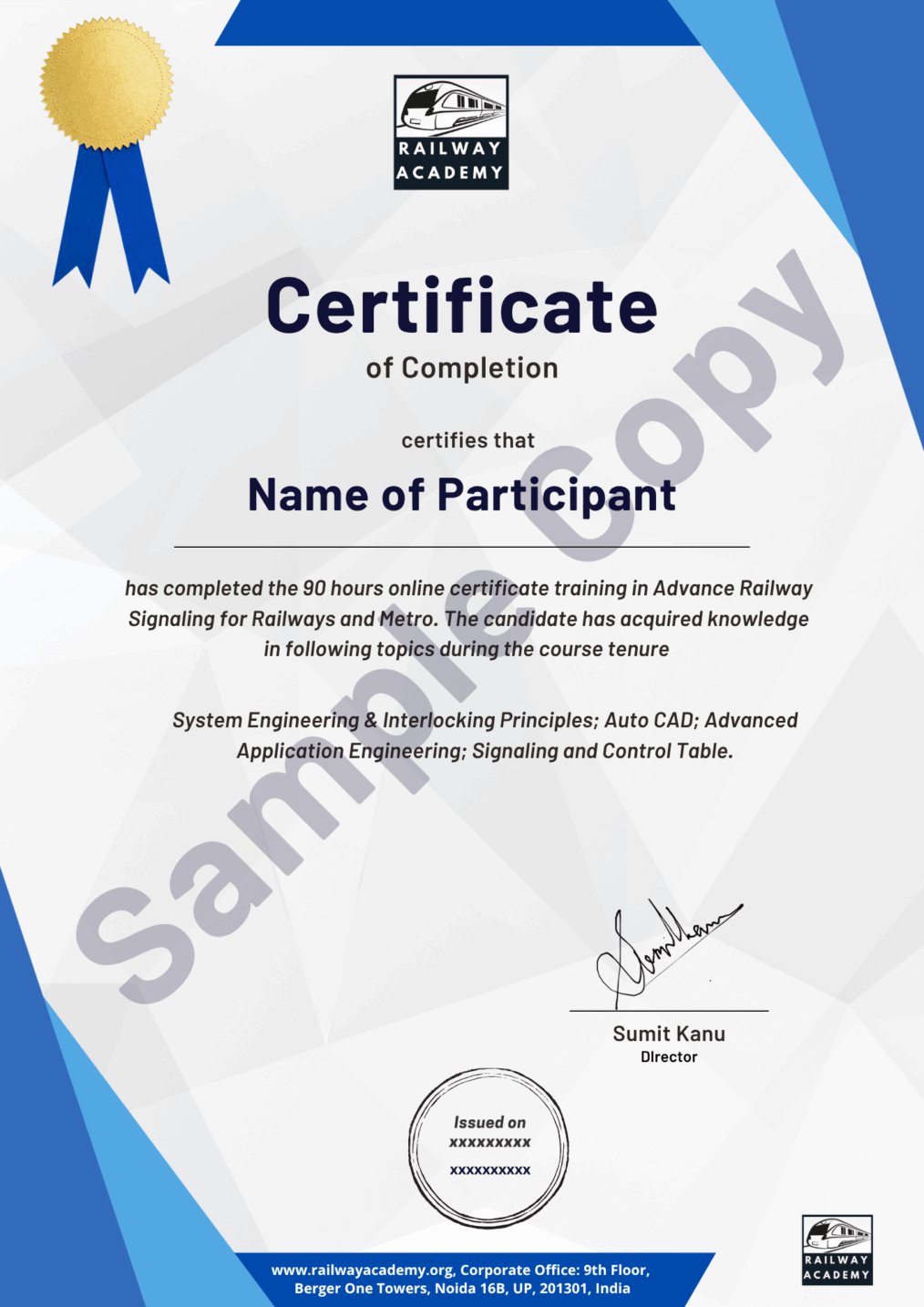 90 Hours Certificate Course in Railway Signaling - Railwayacademy